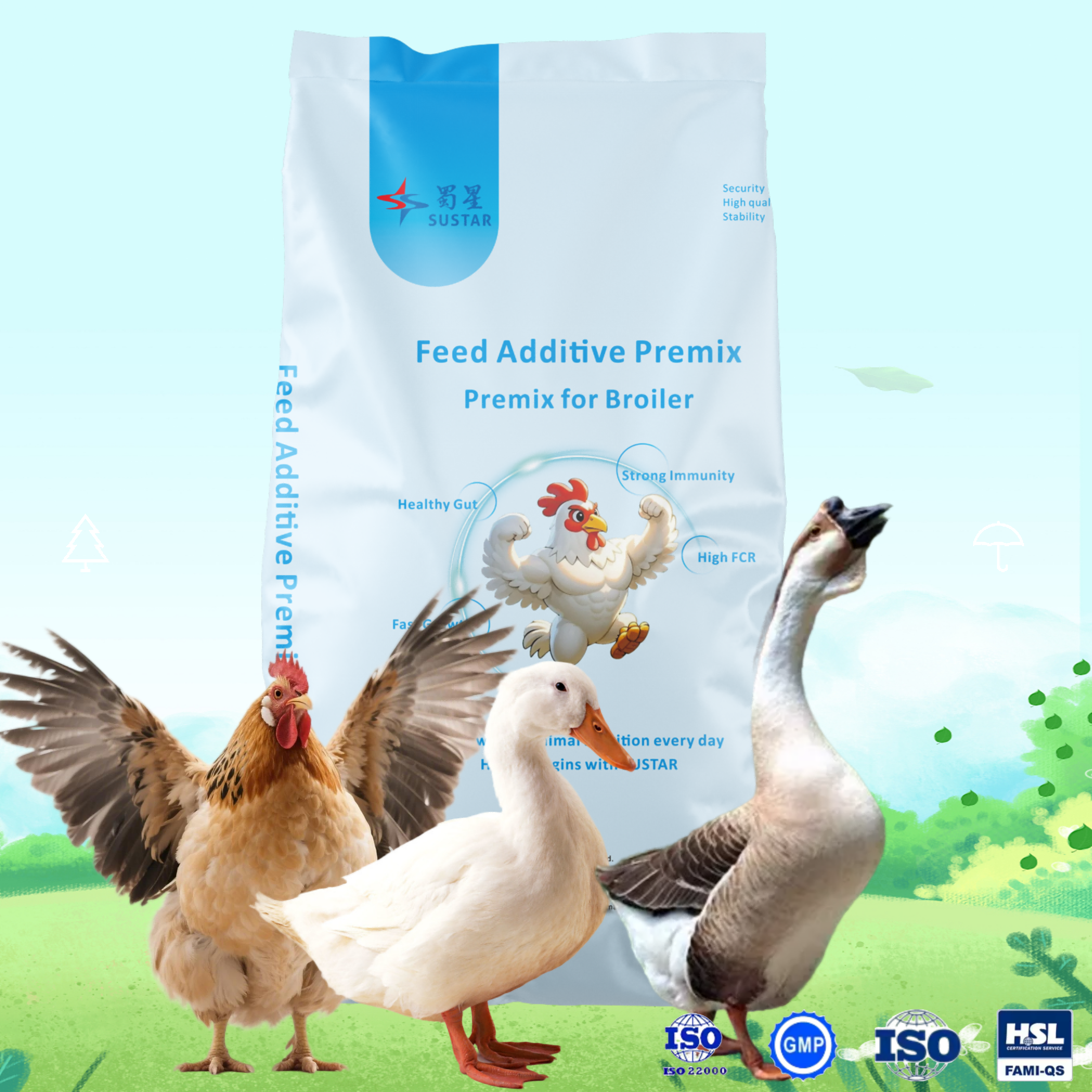 China Vitamin Mineral Premix for Broiler SUSTAR GlyPro® X812 0.1% ...